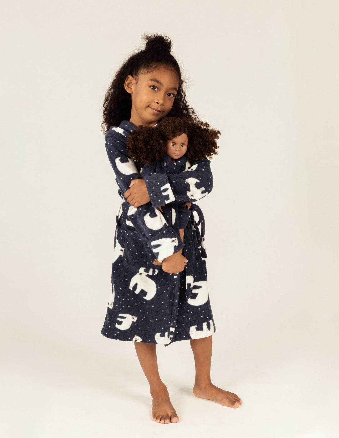 Girl and Doll Fleece Hooded Animal Robes – Leveret Clothing