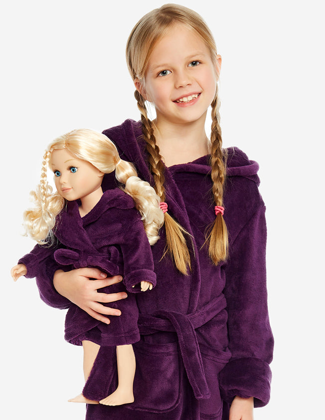Leveret Girl & Doll Fleece Hooded Robe Colors – Leveret Clothing