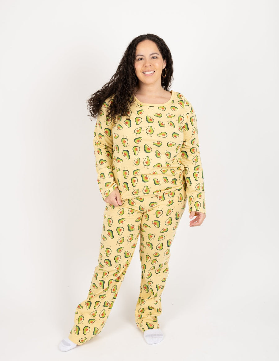 Women's Loose Fit Avocado Pajamas – Leveret Clothing