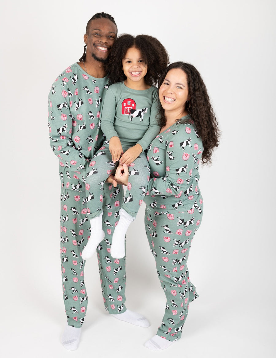 Mens Loose Fit Blue Cow Pajamas – Leveret Clothing