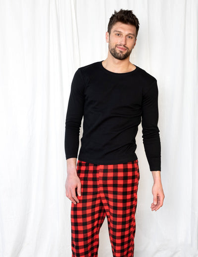 Red and Black PJS - Matching Black and Red Plaid Pajamas by Leveret ...