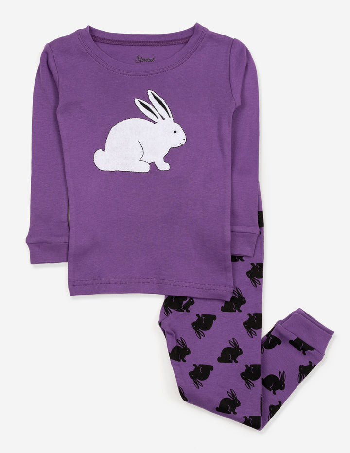 Purple Bunny Rabbit Cotton Pajamas – Leveret Clothing
