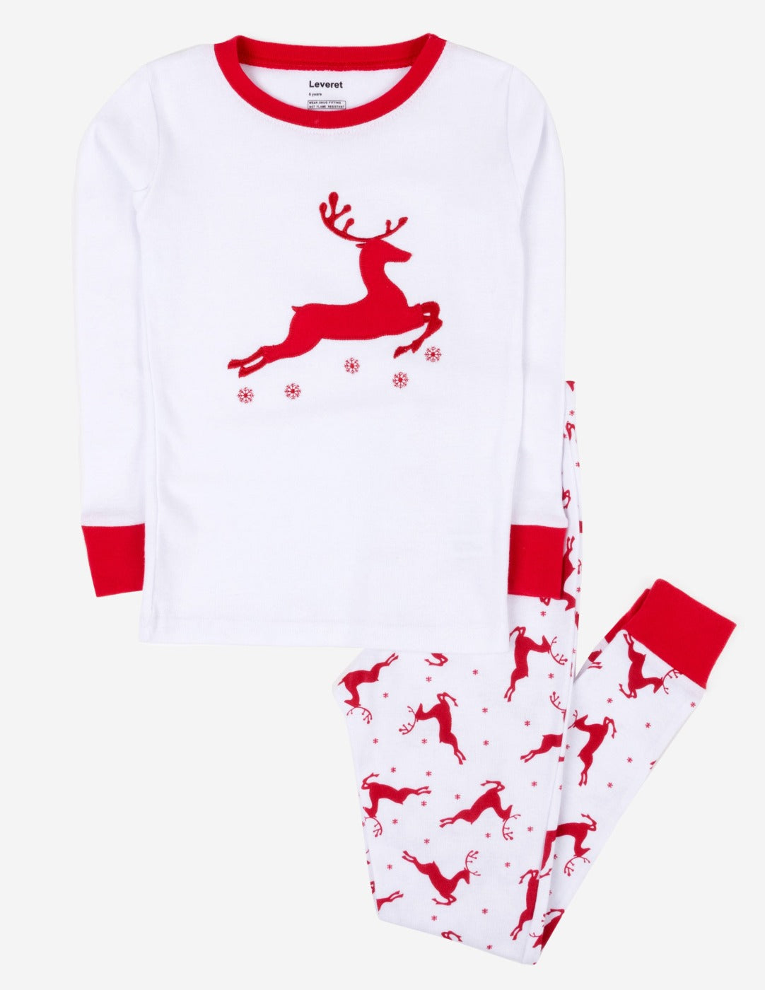Reindeer Cotton Pajamas – Leveret Clothing