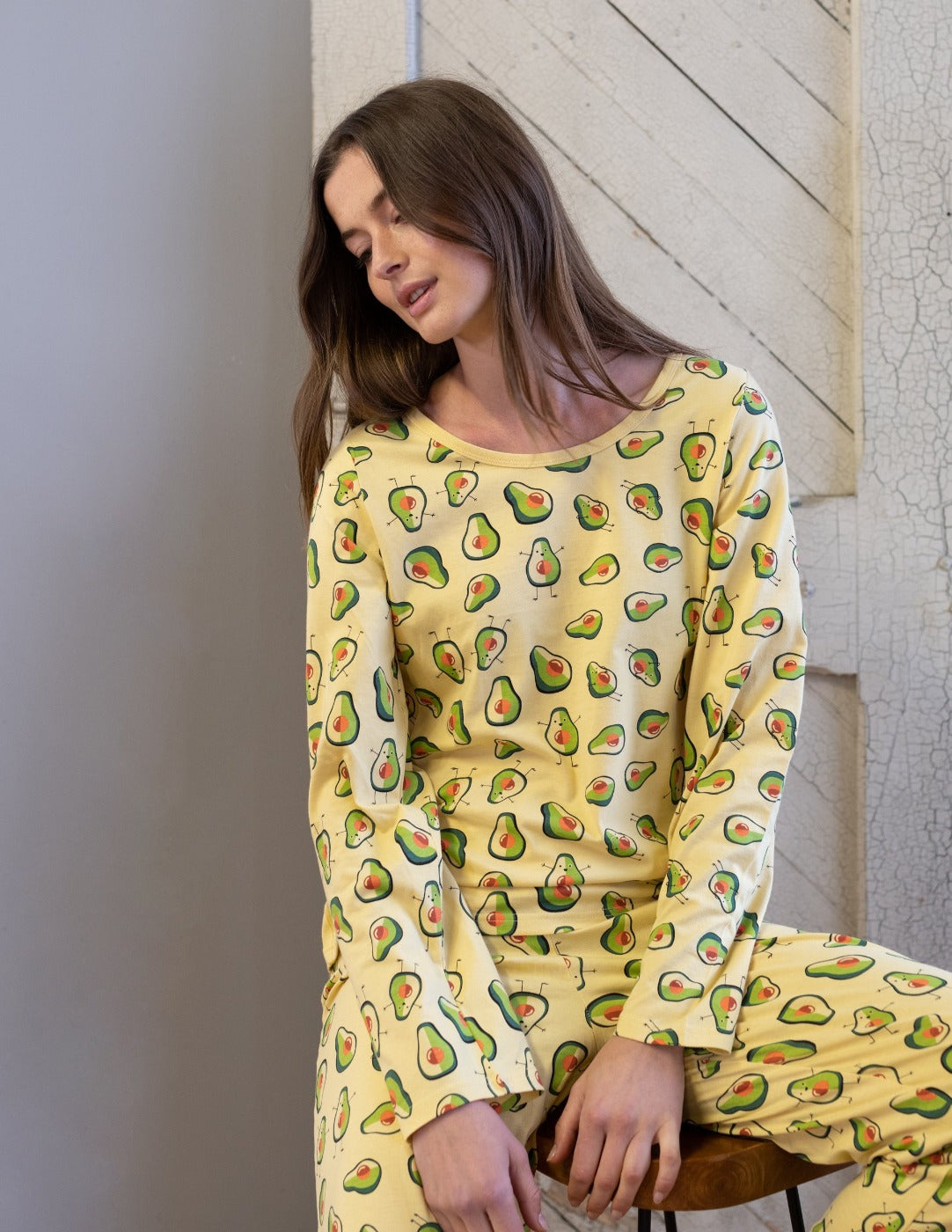 Women's Loose Fit Avocado Pajamas – Leveret Clothing